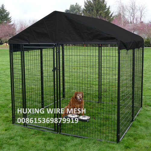 Large Outdoor Safety Metal Dog Run Wire Mesh Kennel with Top Roof ...